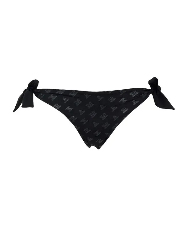 Max Mara Logo-print Bikini Bottoms - Black