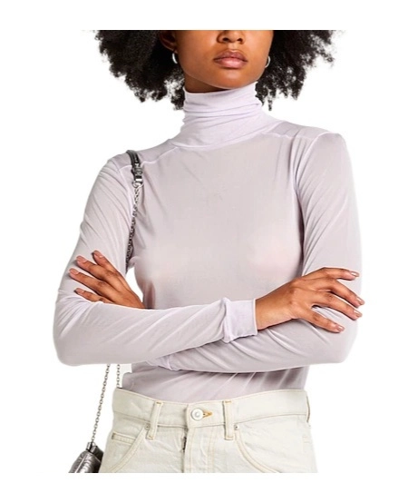 MAISON MARGIELA Vhigh-neck Long-sleeve T-shirt