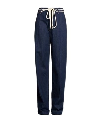Sportmax Denim Straight-leg Trousers - Black