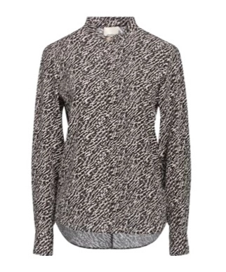 Isabel Marant Étoile Two-tone Stand Collar Long Sleeve Blouse - Gray