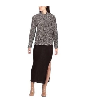 Isabel Marant Étoile Two-tone Stand Collar Long Sleeve Blouse - Gray