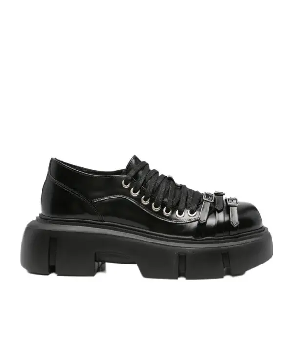 Simone Rocha Polished Leather Platform Boots