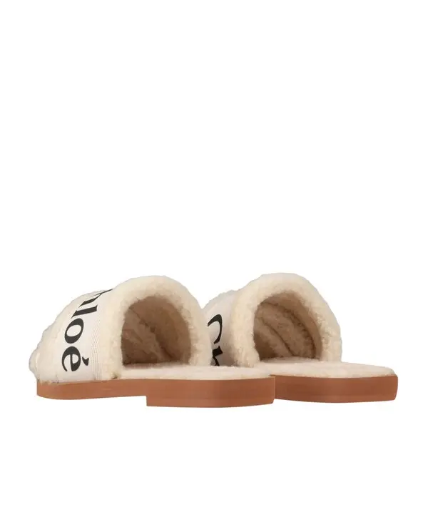Chloé Teddy Fleece Slippers - Brown