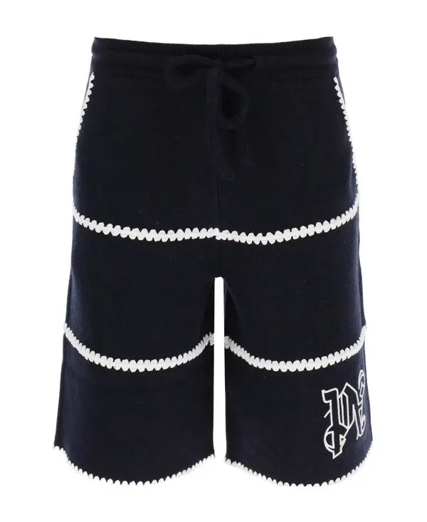 Palm Angels Logo Embroidered Drawstring Shorts