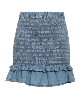 Isabel Marant Étoile Denim Mini Skirt With Ruffle Hem - Blue
