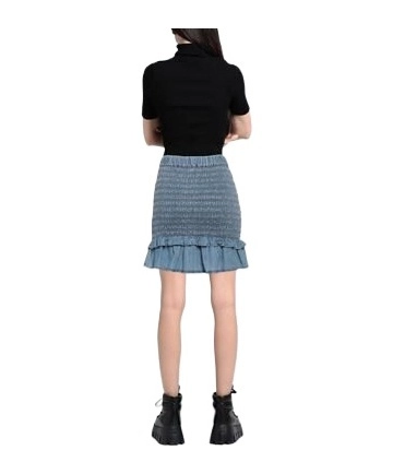 Isabel Marant Étoile Denim Mini Skirt With Ruffle Hem - Blue