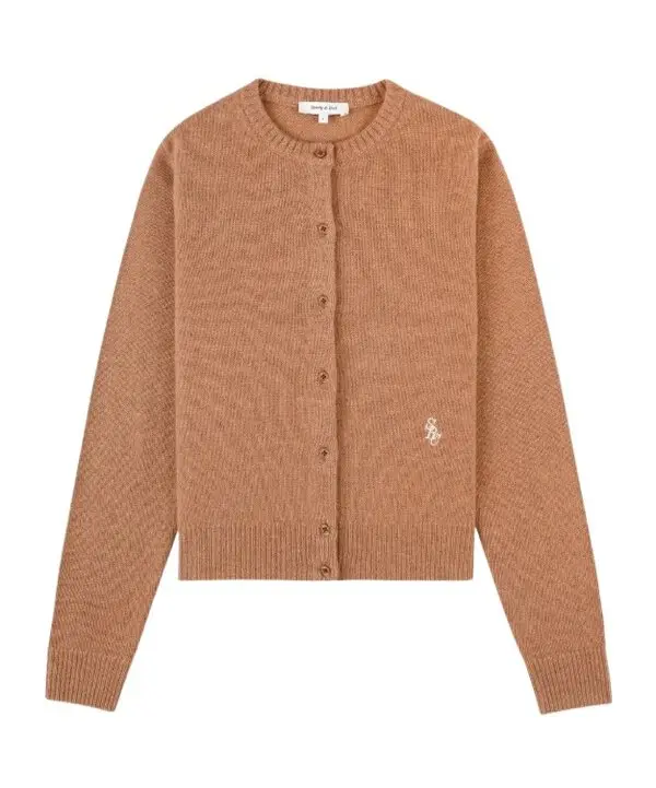 SPORTY  RICH Sporty & Rich Embroidered Button Cardigan