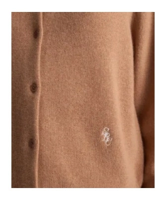 SPORTY  RICH Sporty & Rich Embroidered Button Cardigan