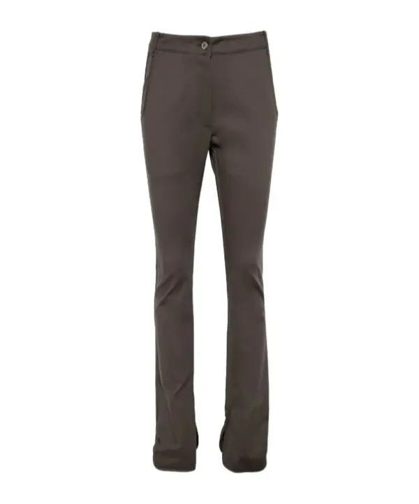 LOW CLASSIC Slit Hem Slim-fit Trousers - Black