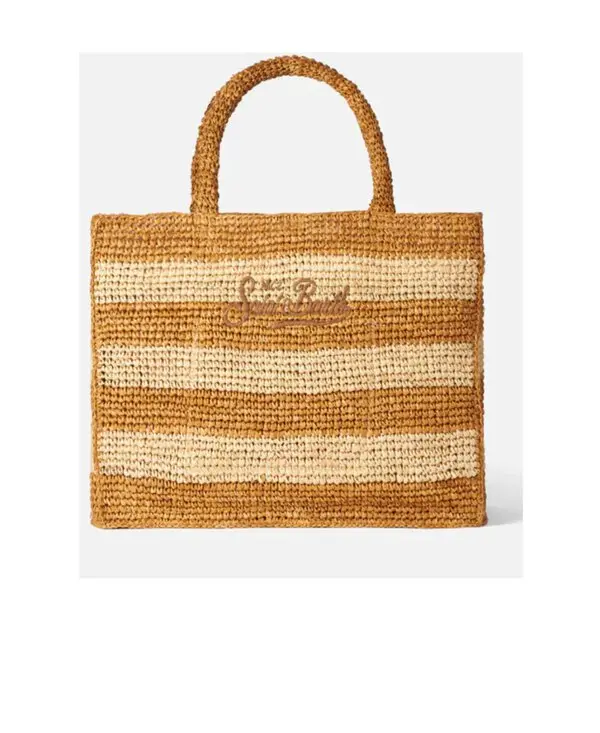 MC2 SAINT BARTH Woven Top Handle Bag - Brown