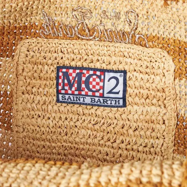MC2 SAINT BARTH Woven Top Handle Bag - Brown