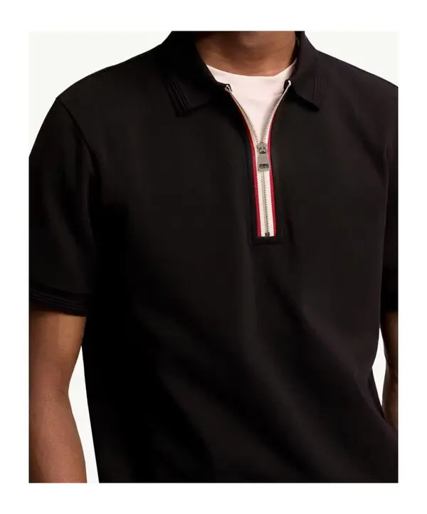 Moncler Tricolor-trimmed Cotton Polo Shirt
