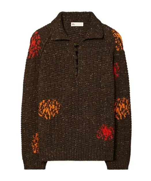 Tory Burch Embroidered Collar Sweater