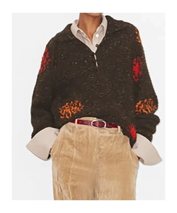 Tory Burch Embroidered Collar Sweater