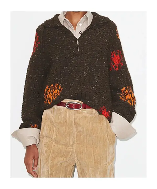 Tory Burch Embroidered Collar Sweater