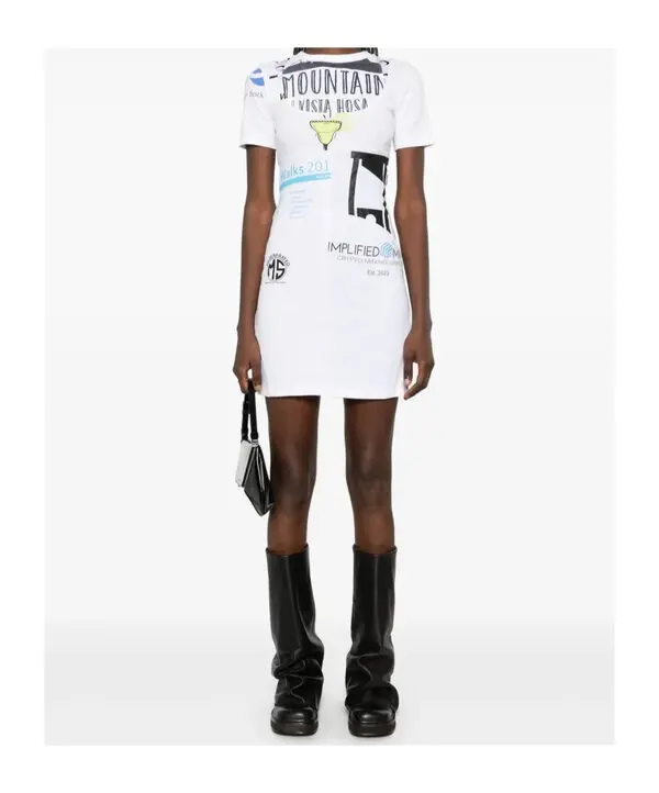 MARINE SERRE Graphic T-shirt Mini Dress