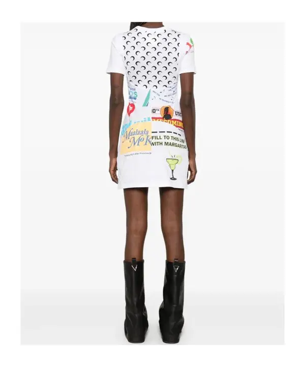 MARINE SERRE Graphic T-shirt Mini Dress