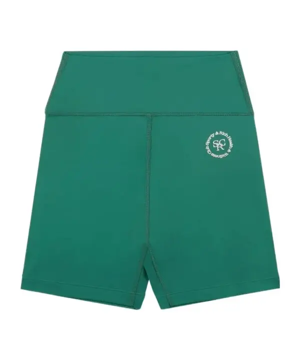 SPORTY  RICH Logo-embellished Cycling Shorts - Green