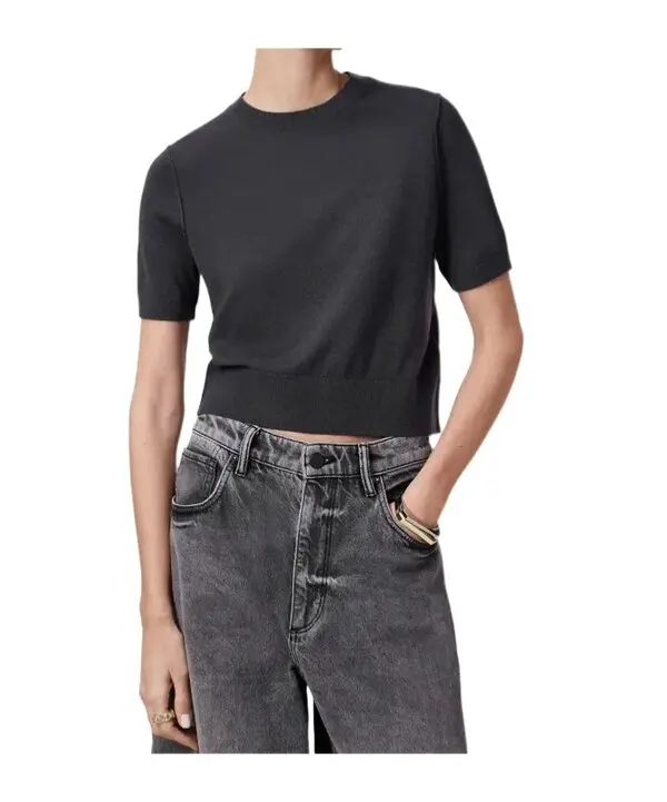 ALLSAINTS Short-sleeve Crew-neck Top - Black