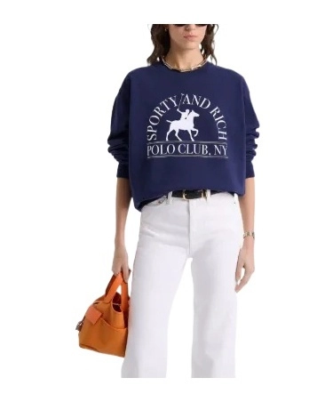 SPORTY  RICH Sporty & Rich Cotton Sweatshirt