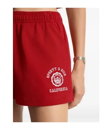 SPORTY  RICH Sporty & Rich Elasticated Logo Shorts