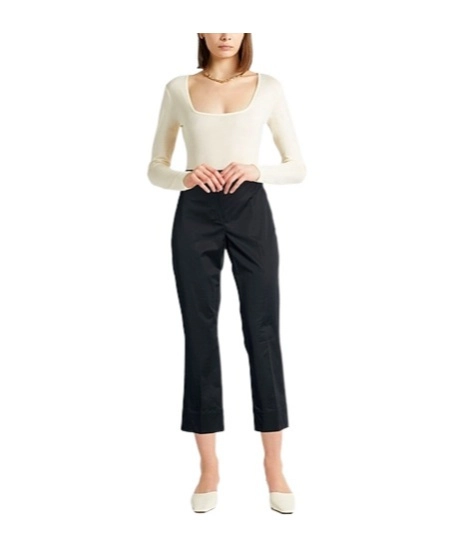 Max Mara Stretch Straight-leg Cropped Pants