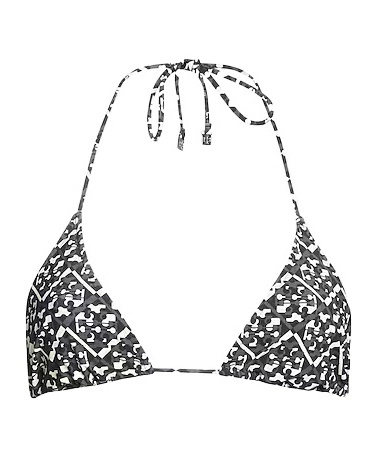 Tory Burch Logo-print Triangle Bikini Top - Black