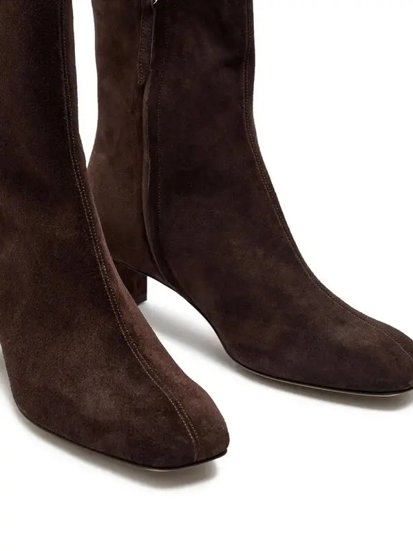AeydĒ 45mm Millie Suede Block-heel Boots