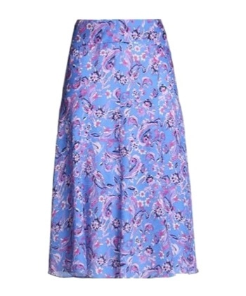 Isabel Marant Étoile Floral Print Satin Jacquard Midi Skirt