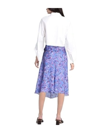 Isabel Marant Étoile Floral Print Satin Jacquard Midi Skirt