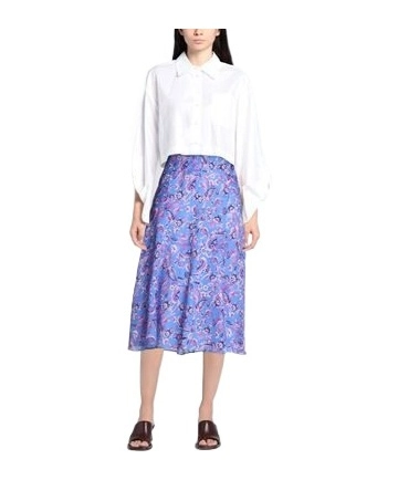 Isabel Marant Étoile Floral Print Satin Jacquard Midi Skirt