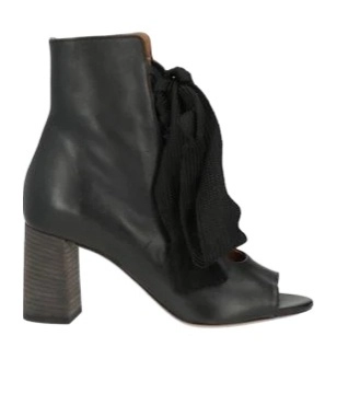 Chloé Minimal Open-toe Block-heel Ankle Boots - Black