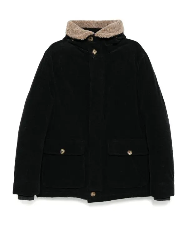 Brunello Cucinelli Corduroy Hooded Coat