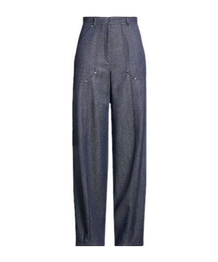 Max Mara Denim Effect Wool Trousers