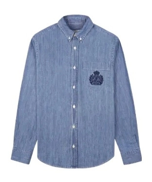 SPORTY  RICH Sporty & Rich Embroidered Pocket Shirt