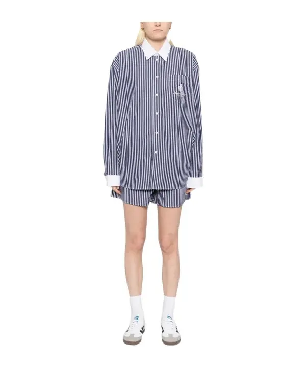 SPORTY  RICH Vendome Striped Shorts