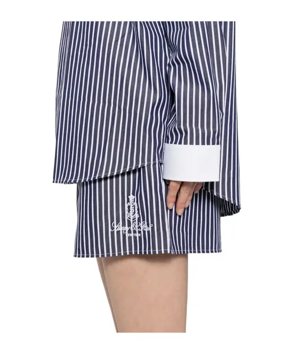SPORTY  RICH Vendome Striped Shorts