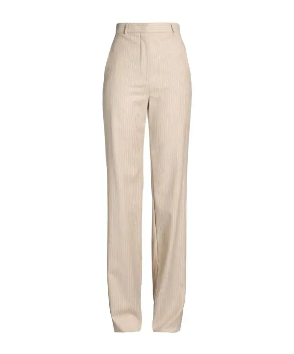 Max Mara Pinstriped Cool Wool Trousers