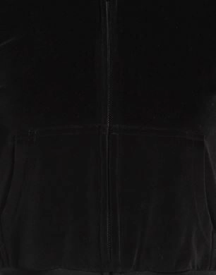Balenciaga Cropped Velour Hooded Jacket
