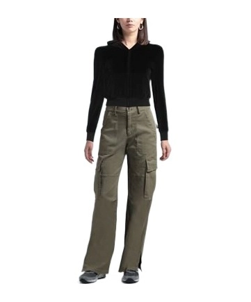 Balenciaga Cropped Velour Hooded Jacket