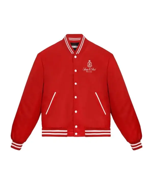 SPORTY  RICH Vendome Embroidered Varsity Jacket