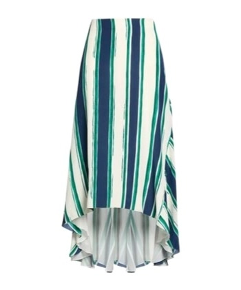 Chloé Vertical Stripe Midi Skirt