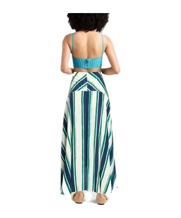 Chloé Vertical Stripe Midi Skirt