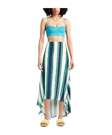 Chloé Vertical Stripe Midi Skirt