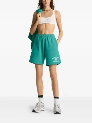 SPORTY  RICH Sporty & Rich Logo Embroidered Fleece Shorts