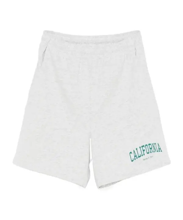 SPORTY  RICH Cotton-blend Shorts With Graphic Print