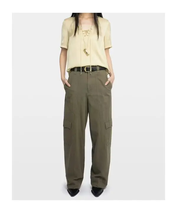 Zadig&Voltaire Lace-up Short-sleeved Top With Wing Rhinestones - Blond
