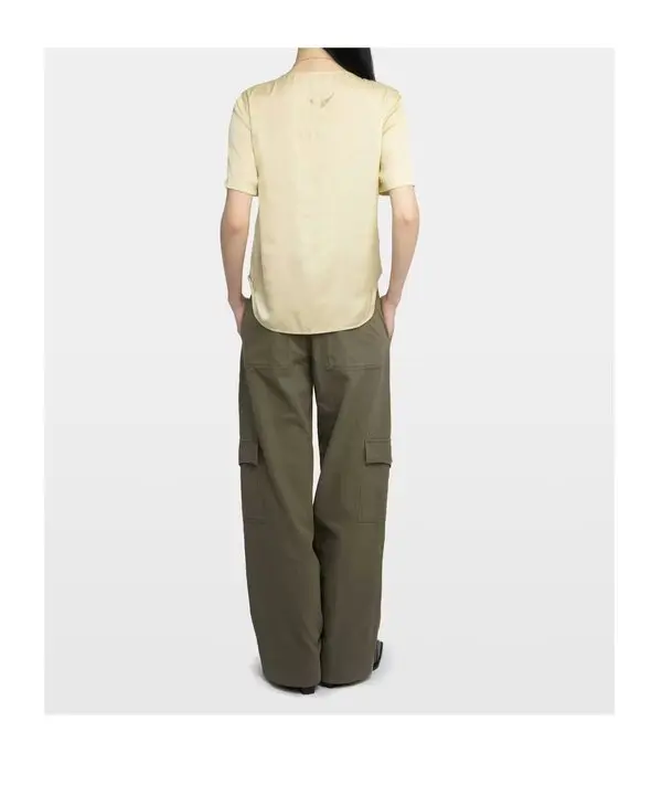 Zadig&Voltaire Lace-up Short-sleeved Top With Wing Rhinestones - Blond
