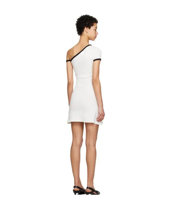 COURREGES Asymmetrical Rib-knit Dress