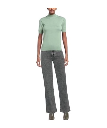 Isabel Marant Étoile Solid Color High Waist Straight Leg Jeans